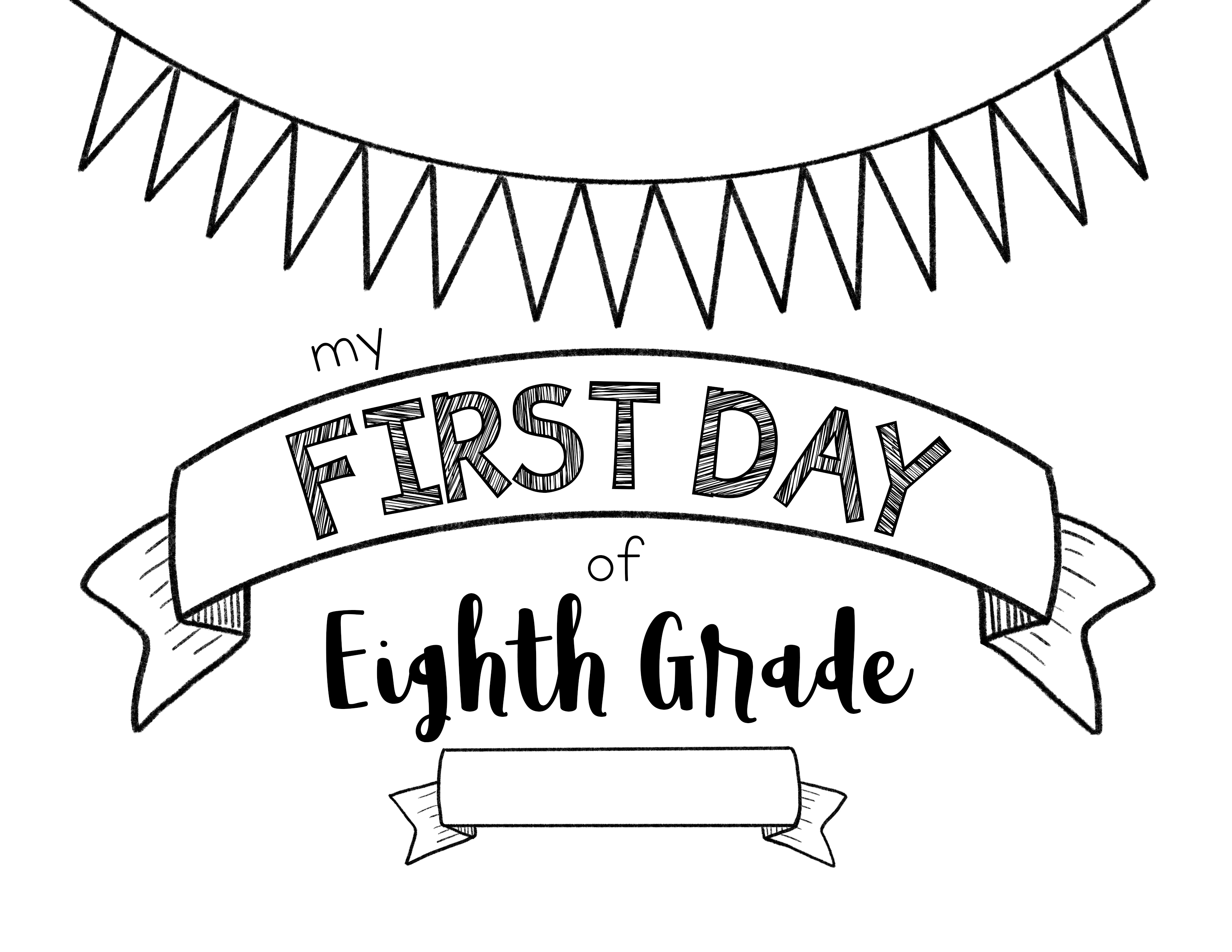 First Day of 8th Grade - MeganHStudio